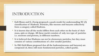 QUARK MODEL OF HADRONS 1 based on the quark model | PPTX