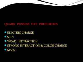 Quarks Color Charge Electric Charge Picture