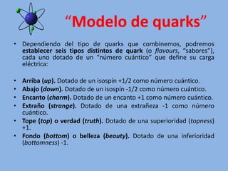 TIPOSDEQUARKS A LO LARGO DE LA HISTORIAA | PPTX
