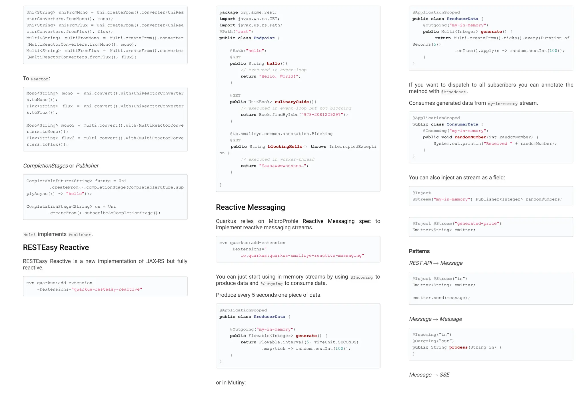 Quarkus Annonation And Commands Cheat Sheet Ppt