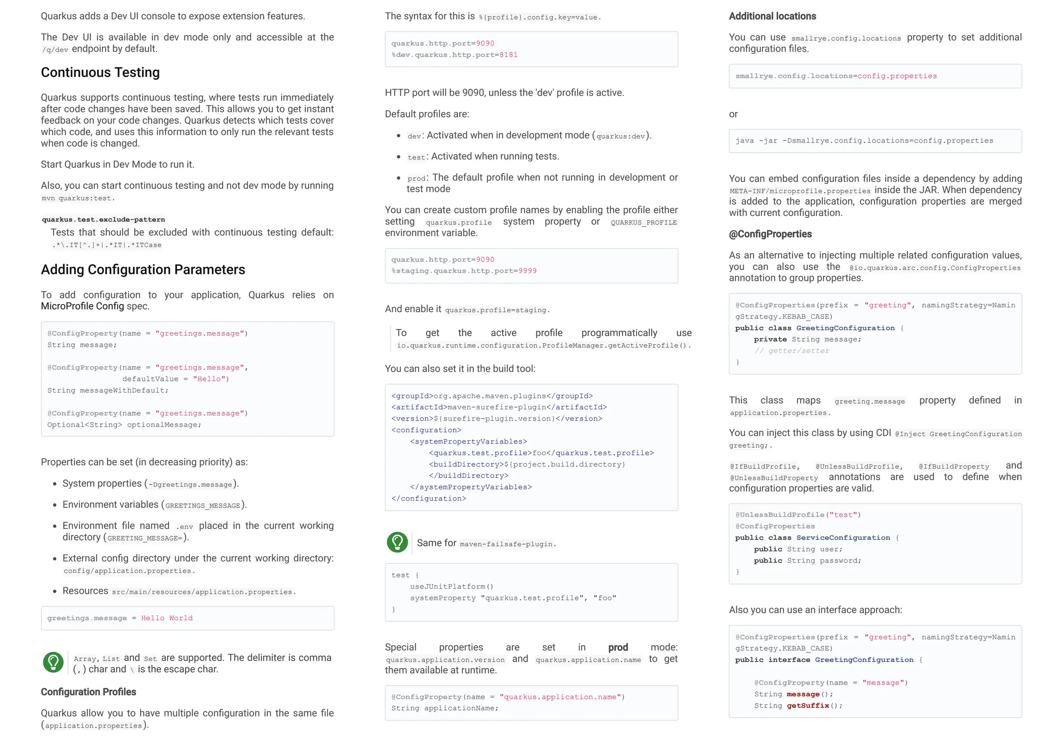 Quarkus Annonation And Commands Cheat Sheet Pdf Programming Languages Computing