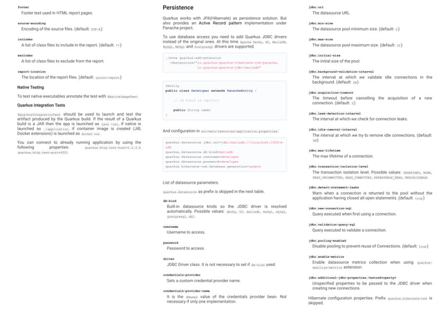 Quarkus Annonation and Commands Cheat Sheet | PPT