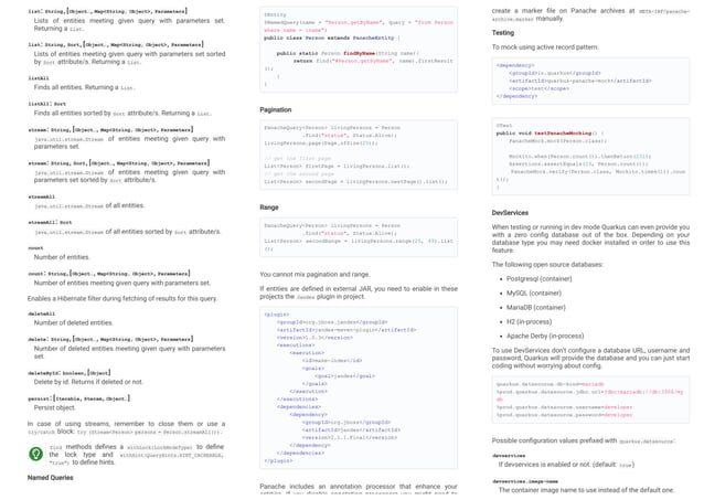Quarkus Annonation and Commands Cheat Sheet | PPT