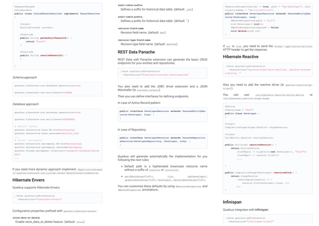 Quarkus Annonation and Commands Cheat Sheet | PPT
