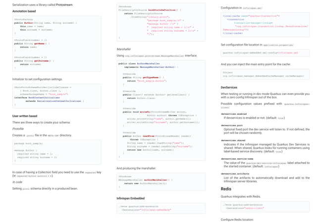 Quarkus Annonation and Commands Cheat Sheet | PPT
