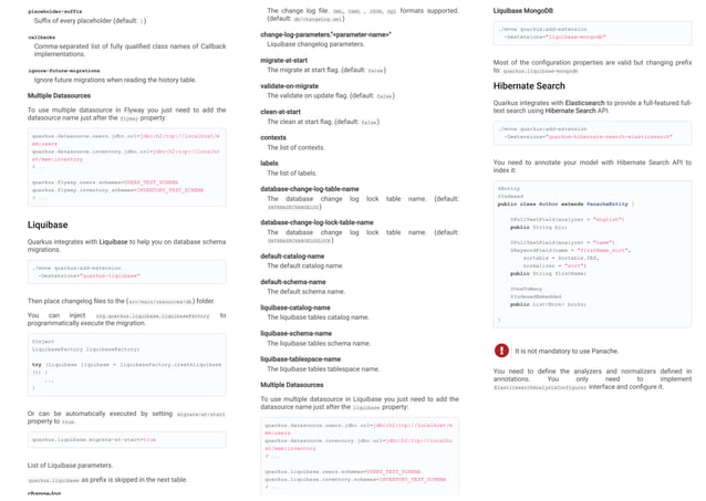 Quarkus Annonation and Commands Cheat Sheet | PPT