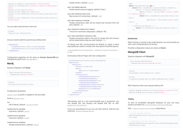 Quarkus Annonation and Commands Cheat Sheet | PPT