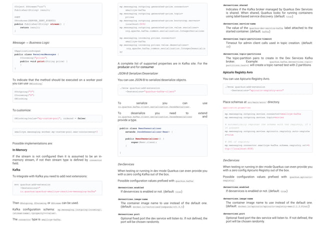Quarkus Annonation and Commands Cheat Sheet | PPT