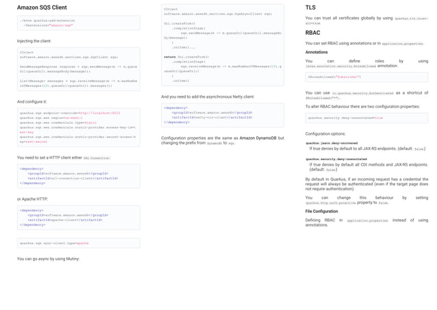 Quarkus Annonation and Commands Cheat Sheet | PPT