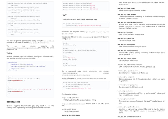Quarkus Annonation and Commands Cheat Sheet | PPT