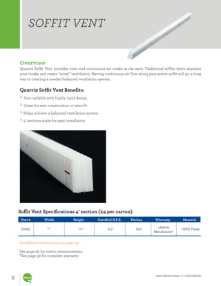 Quarrix Roofing Ventilation Product Guide | PDF