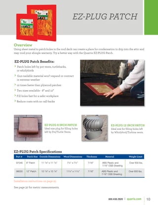 Quarrix Roofing Ventilation Product Guide | PDF