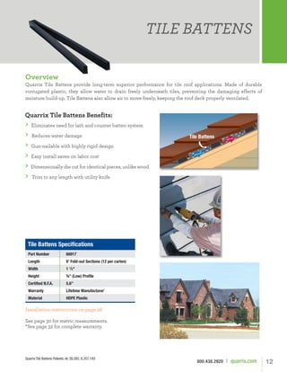 Quarrix Roofing Ventilation Product Guide | PDF