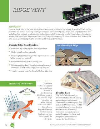Quarrix Roofing Ventilation Product Guide | PDF