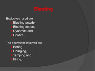 Quarrying of stones | PPTX