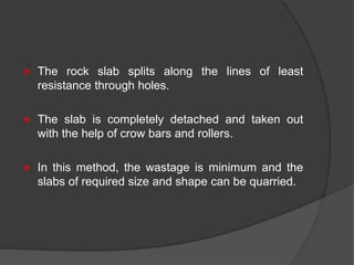 Quarrying of stones | PPTX