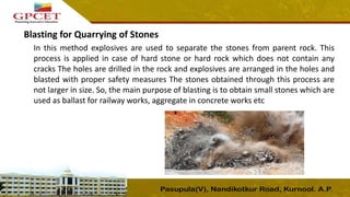 Quarrying of Stones.pptx | Geology | Science