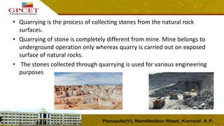 Quarrying of Stones.pptx | Geology | Science