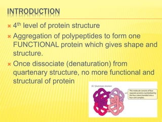 Quartenary structure of protein | PPT