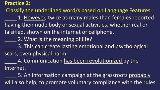 Quarter 2 Module 2 Key Structual Elements And Language Features Of Argumentative Text Pptx
