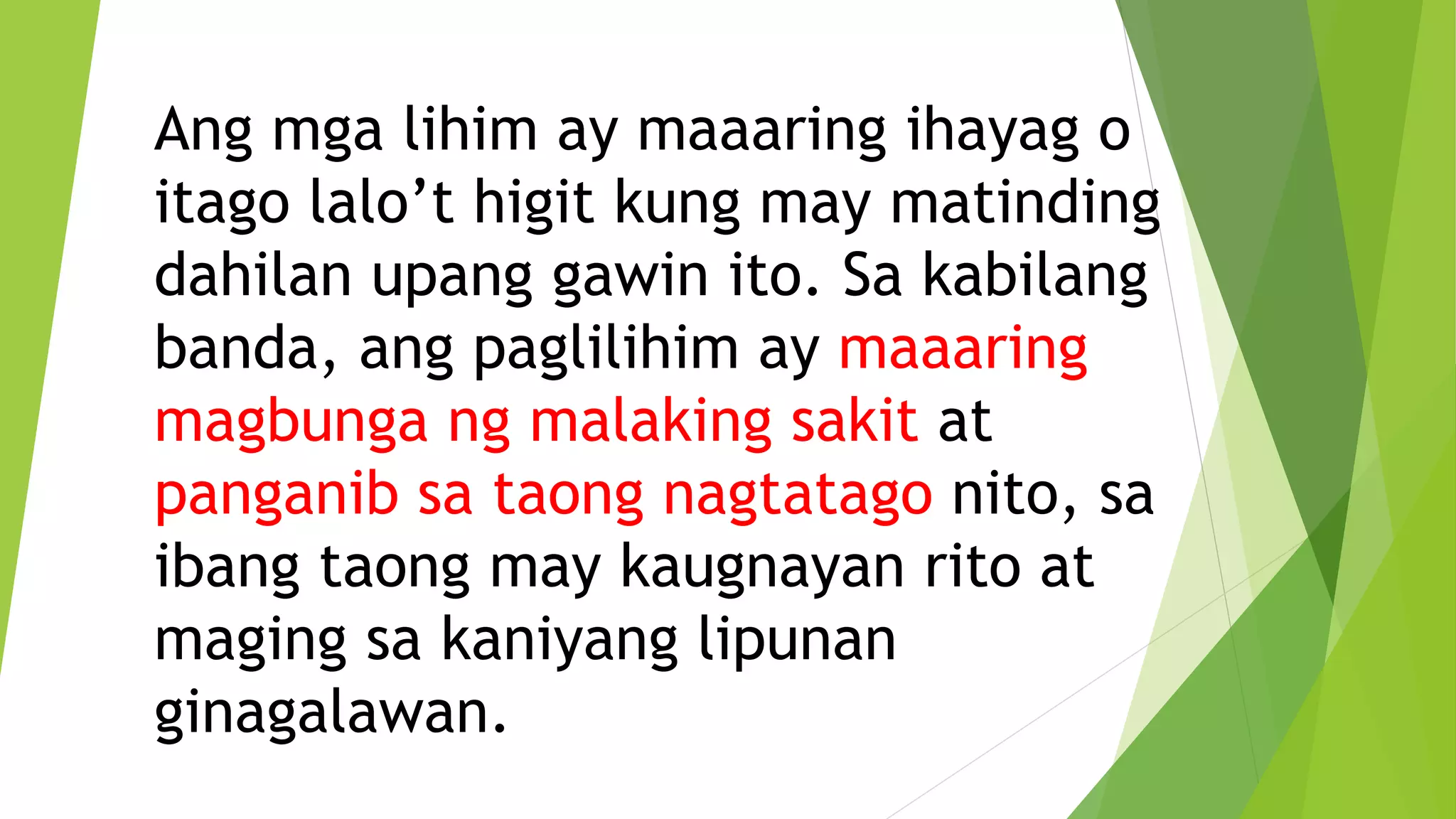 QUARTER-4_MGA-ISYUNG-MORAL-TUNGKOL-SA-KAWALAN-NG-PAGGALANG-SA-KATOTOHANAN.pdf