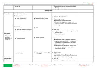 QUARTER 1 LESSON GUIDE KINDER | PDF