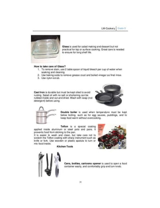 cookery module gr. 9 | DOCX