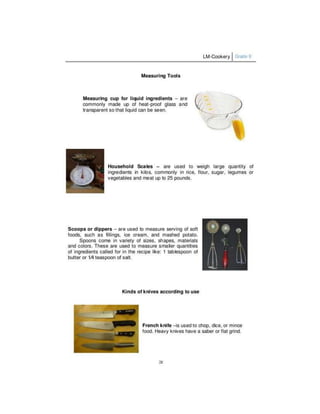 cookery module gr. 9 | DOCX