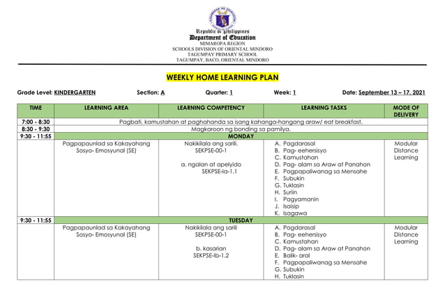 QUARTER 1 WEEK 1 TO 5 KINDER WEEKLY HOME LEARNING PLAN S.Y. 2021-2022.docx