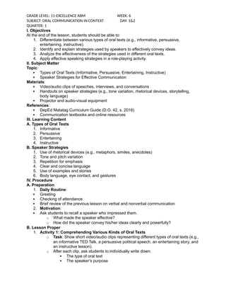 QUARTER 1 WEEK 6 ORAL COMMUNICATION IN CONTEXT.docx