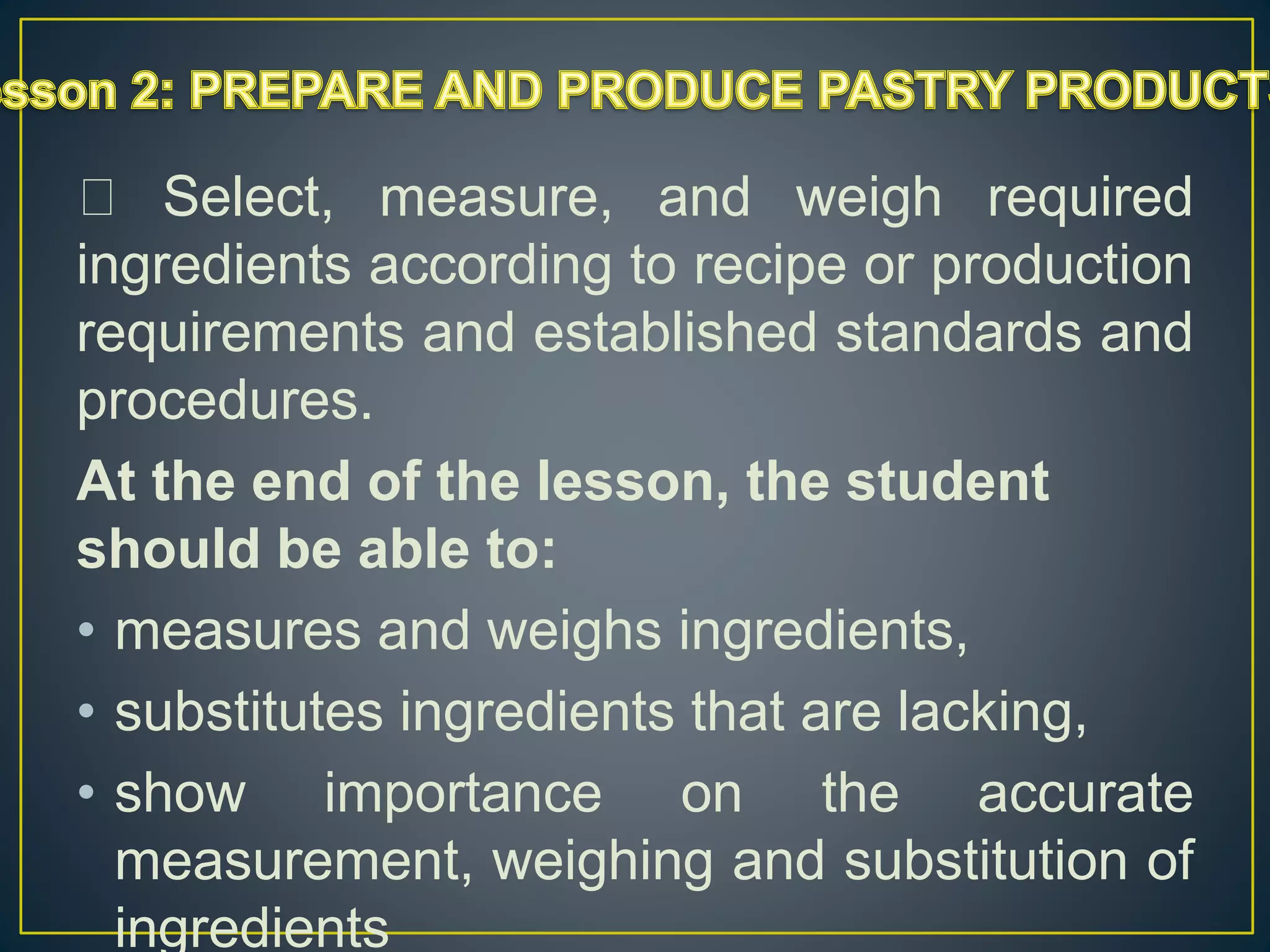Quarter 2 - Measuring and substitution of Ingredients | PPTX