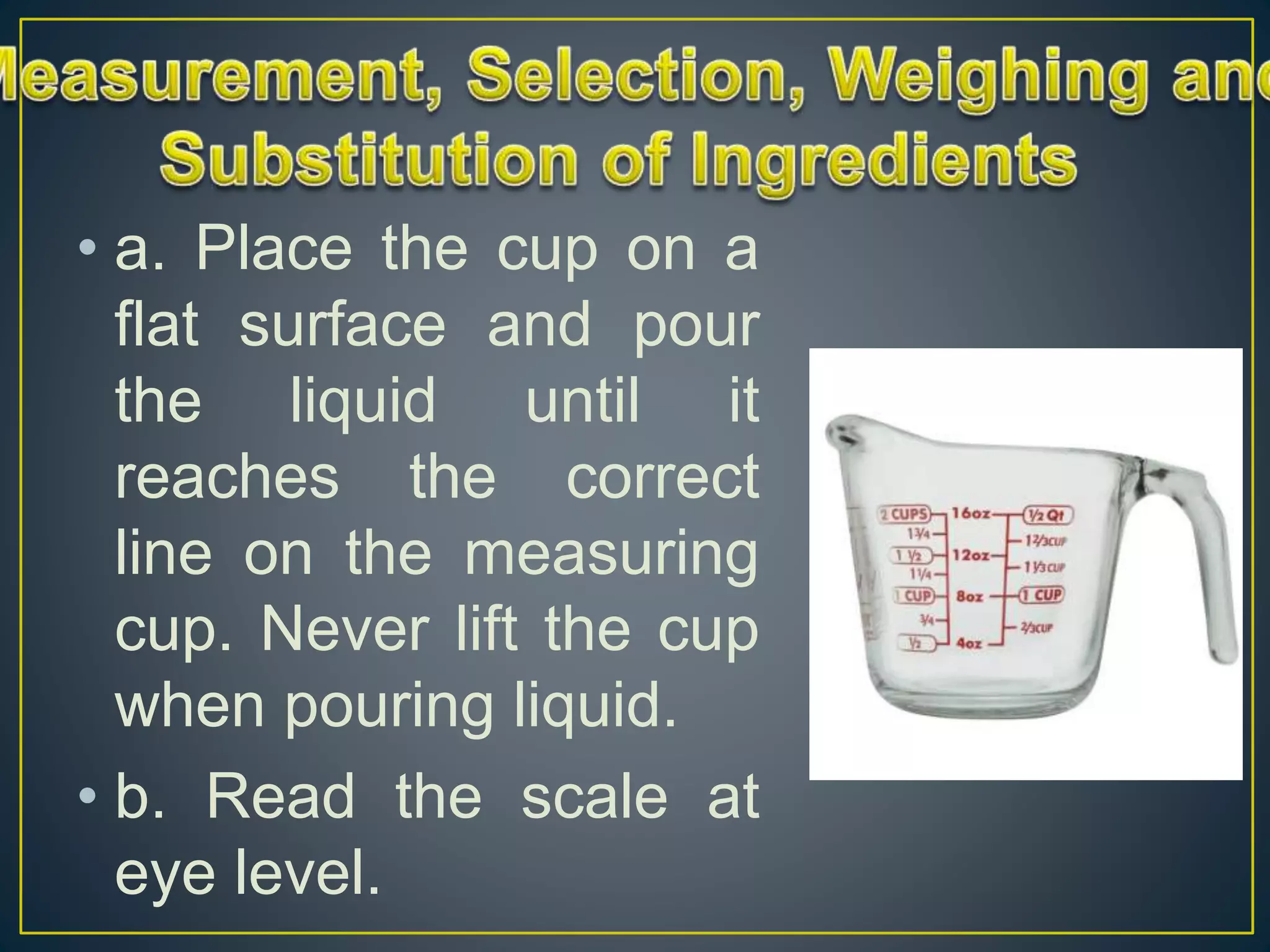 Quarter 2 - Measuring and substitution of Ingredients | PPTX