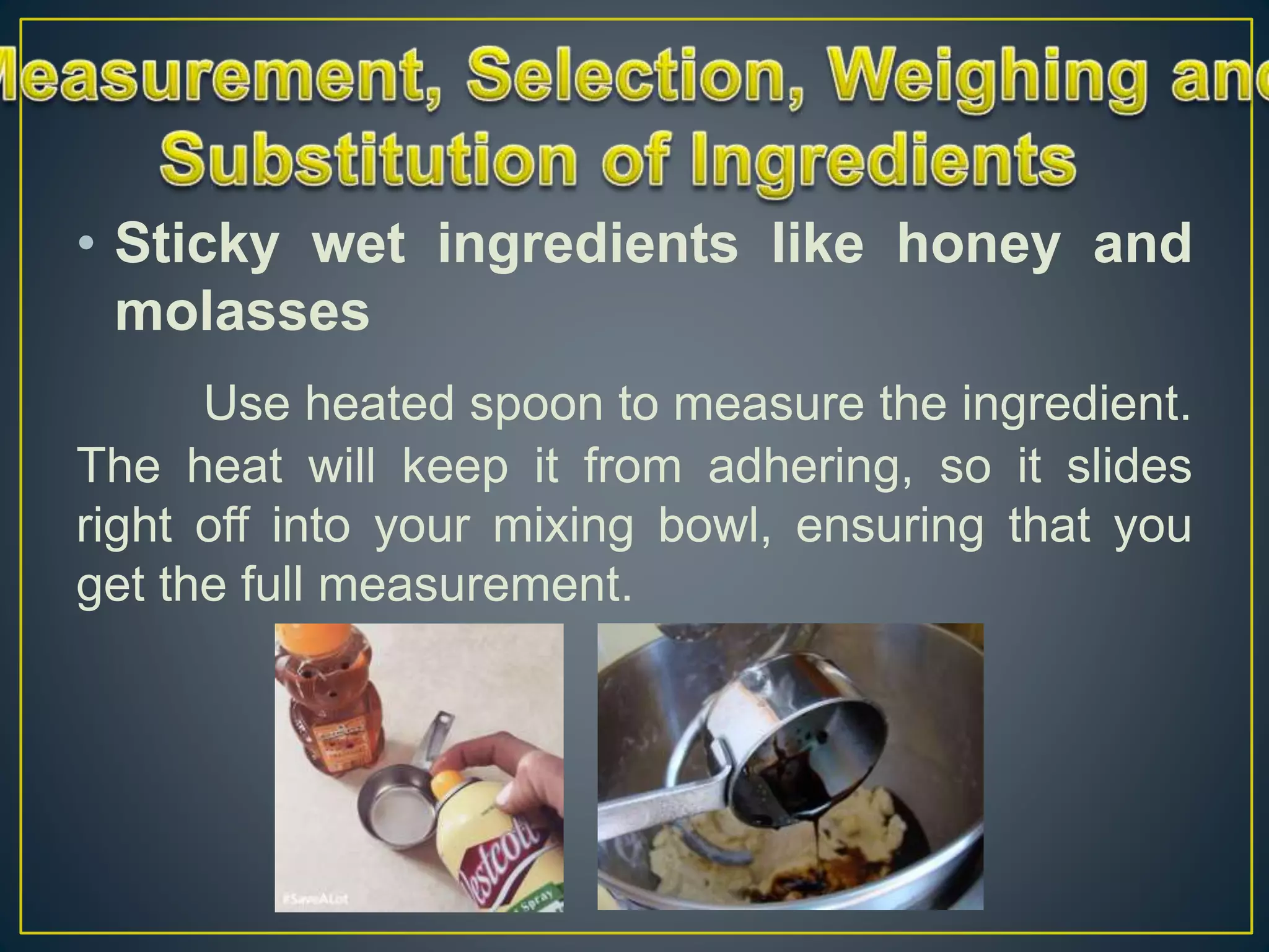 Quarter 2 - Measuring and substitution of Ingredients | PPTX