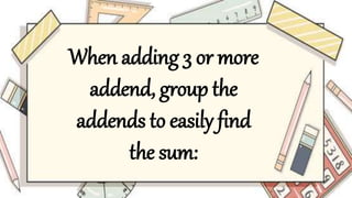 Addition with Three Addends | PPTX
