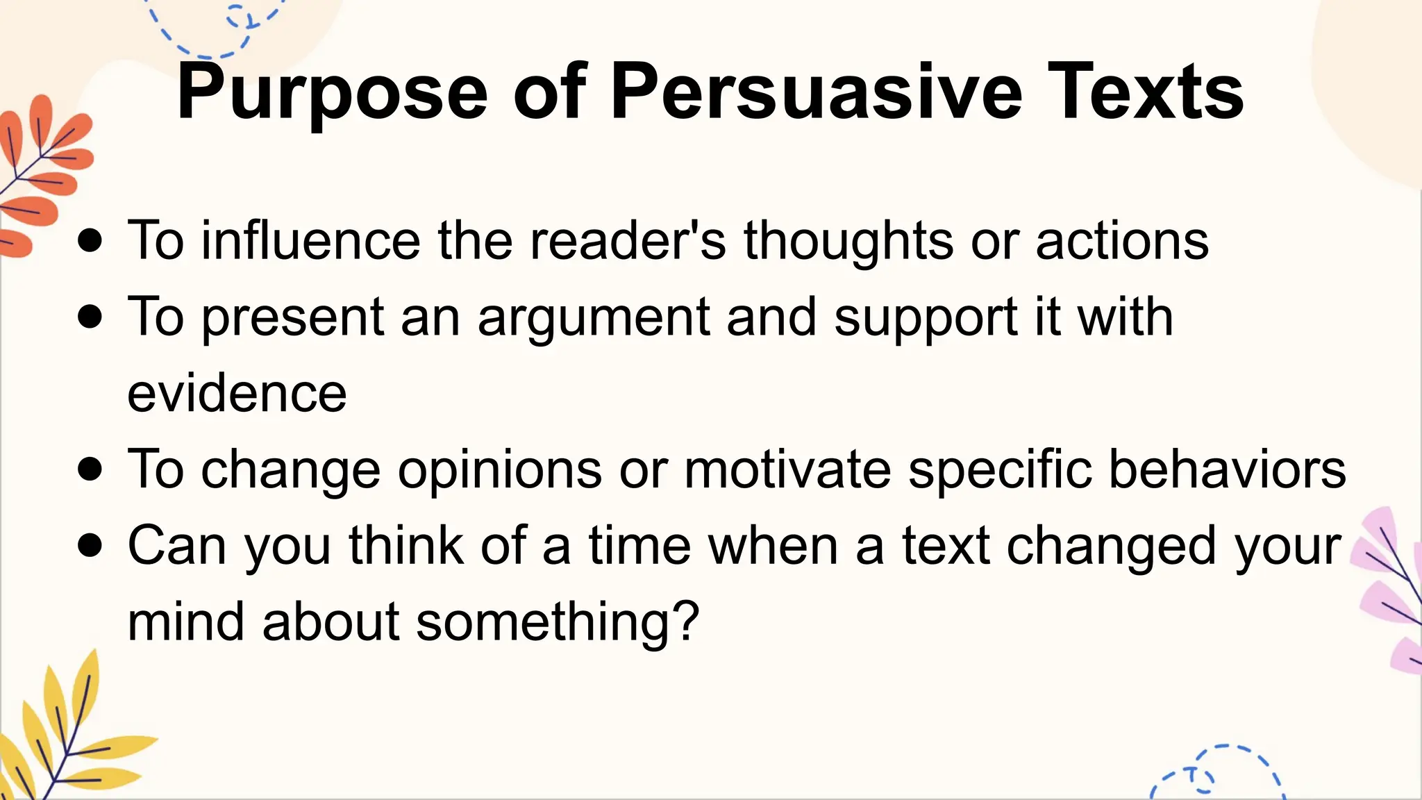 Understanding Persuasive Text Structures | PPTX