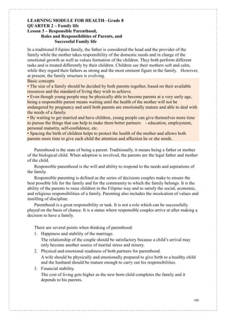 Quarter 2 health Grade 8 | PDF