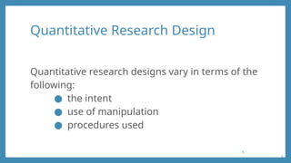 Quarter 2 Lesson 1 - Quantitative Research Design.pptx | Science