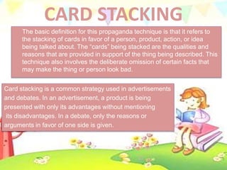Card Stacking Propaganda Examples 2022