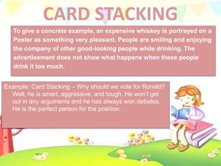 Card Stacking Examples