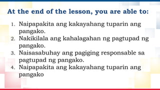 Quarter 2 Modyul 1 ESP 6 Lesson Pangako o Pinagkasunduan.pptx