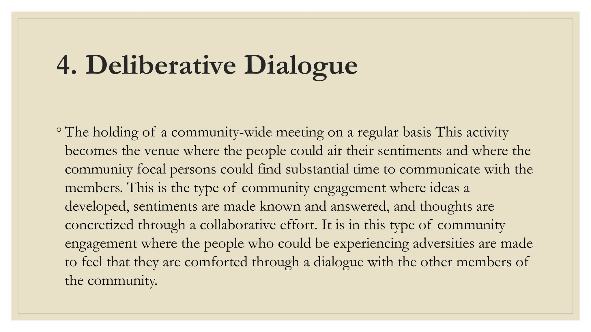 QUARTER 3 - Forms of community engagement that contribute to community ...
