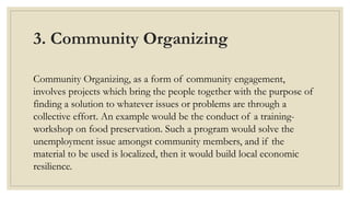 QUARTER 3 - Forms of community engagement that contribute to community ...
