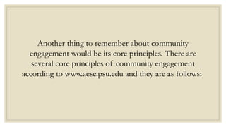 QUARTER 3 - Forms of community engagement that contribute to community ...