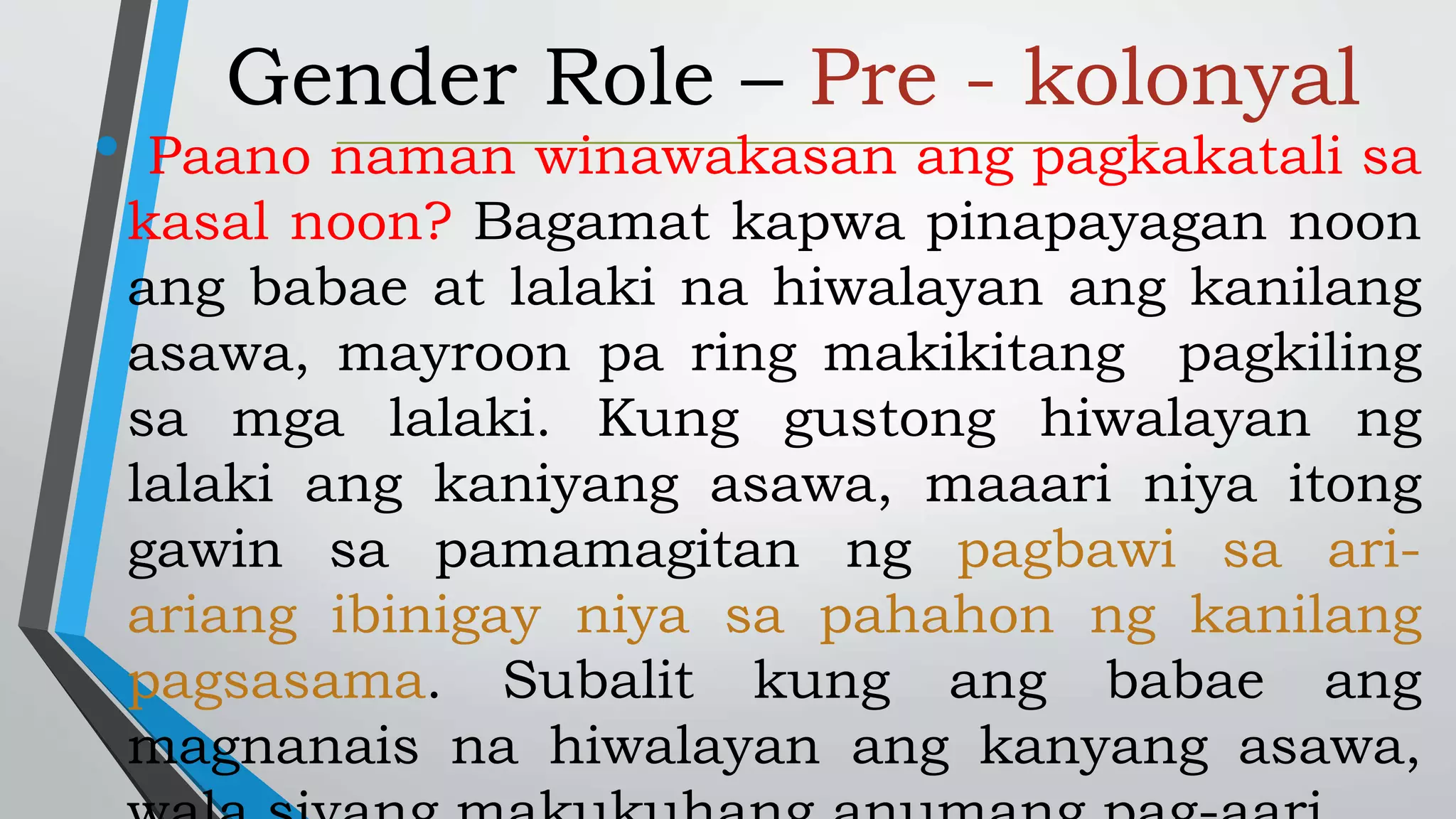 QUARTER 3 - LESSON 2- Gender roles sa Pilipinas.pptx
