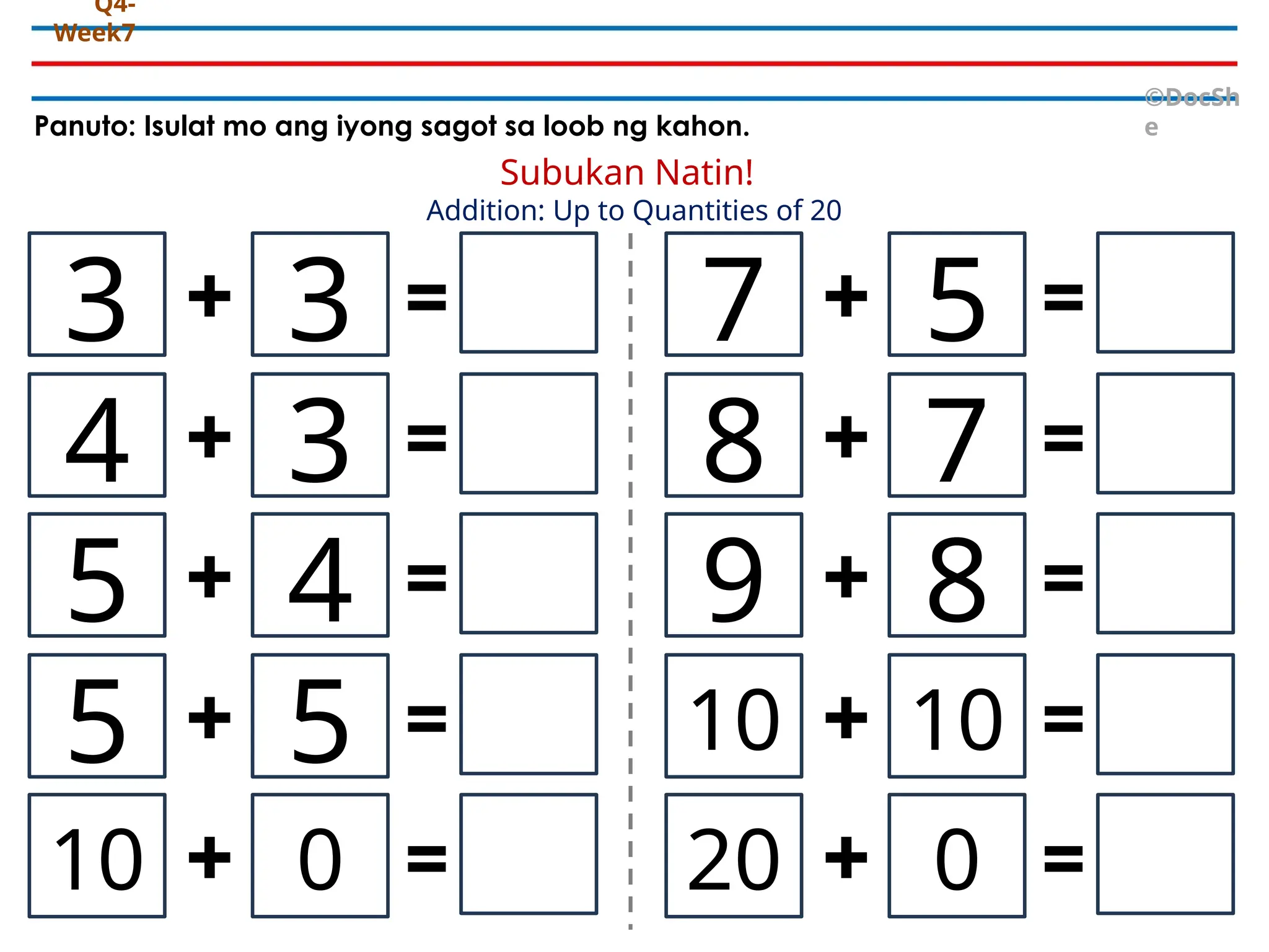 NUMERACY WORKSHEETS for kindergarten Matatag | PPTX