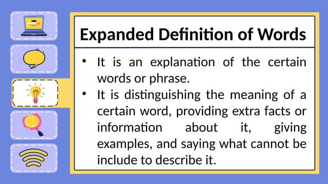 Expanding definition of terms for grade 10 student module 4 | PPT
