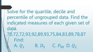 QUARTER 4 topic.measures of position (quartiles) | PPTX