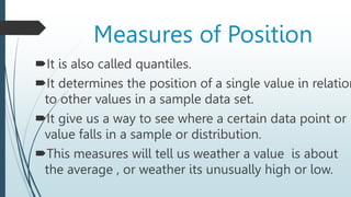 QUARTER 4 topic.measures of position (quartiles) | PPTX