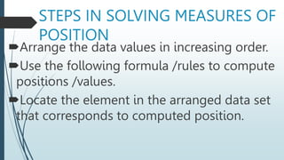 QUARTER 4 topic.measures of position (quartiles) | PPTX