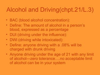 Unit 5 Alcohol, Tobacco and Other Drugs (ATOD) | PPT